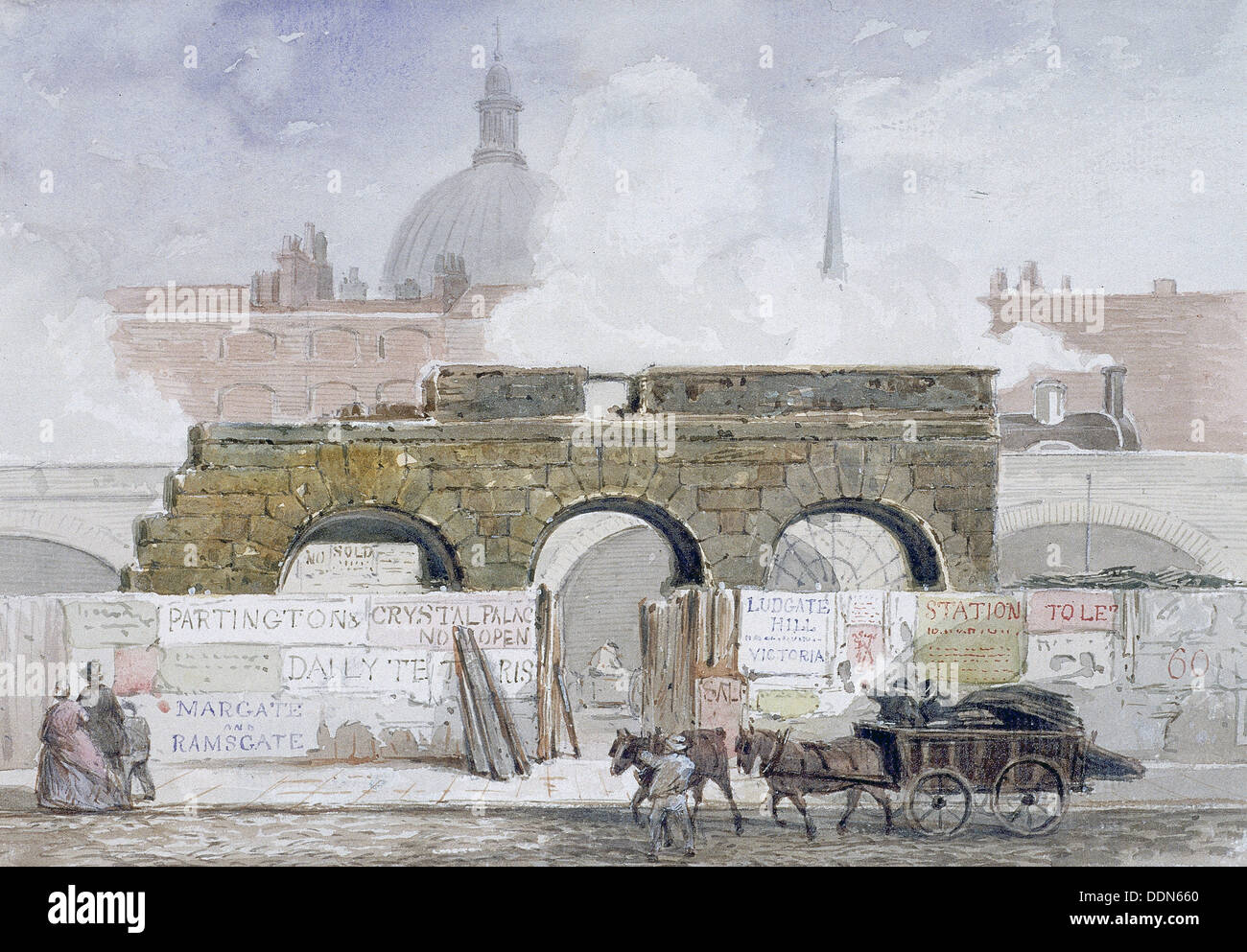 The remains of Fleet Prison, London, 1868. Artist: Anon Stock Photo - Alamy