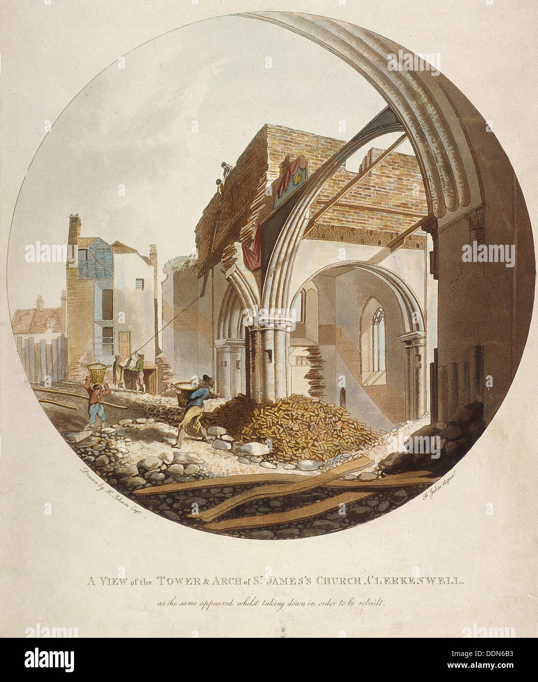'A view of the Tower and Arch of St James's Church, Clerkenwell ...