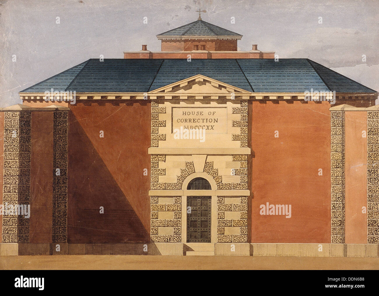 View of Cold Bath Fields Prison. Finsbury, Islington, London, 1820 ...