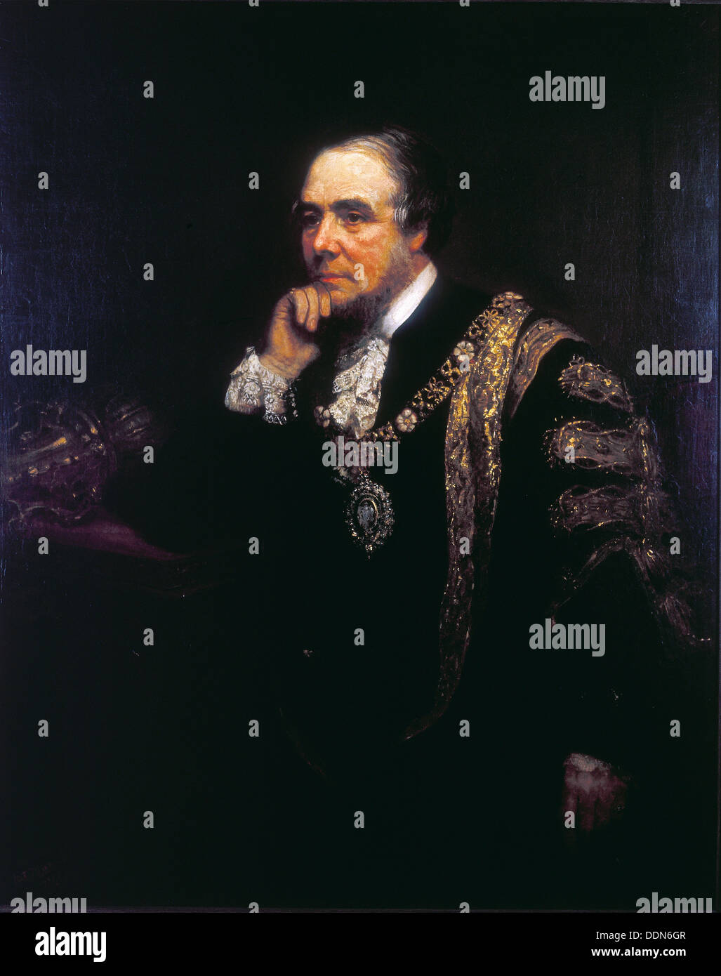 Sir Thomas Dakin. 1871. Artist: Henry Turner Munns Stock Photo - Alamy