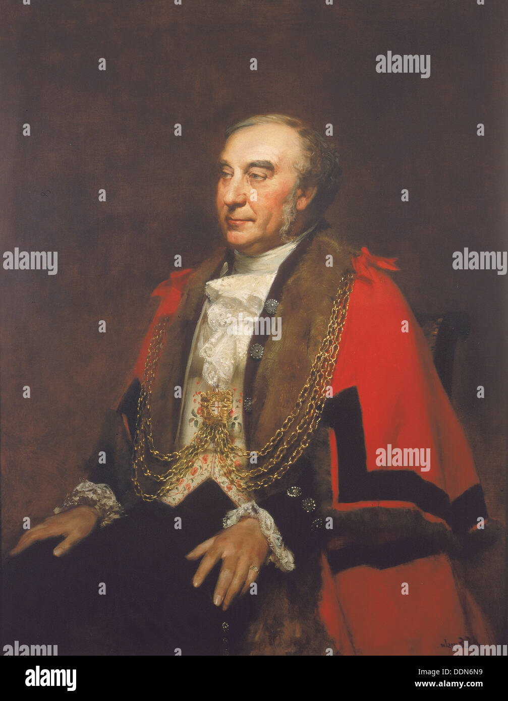 Alderman William Lawrence, Sherif, c1849. Artist: Alfred Edward Emslie ...