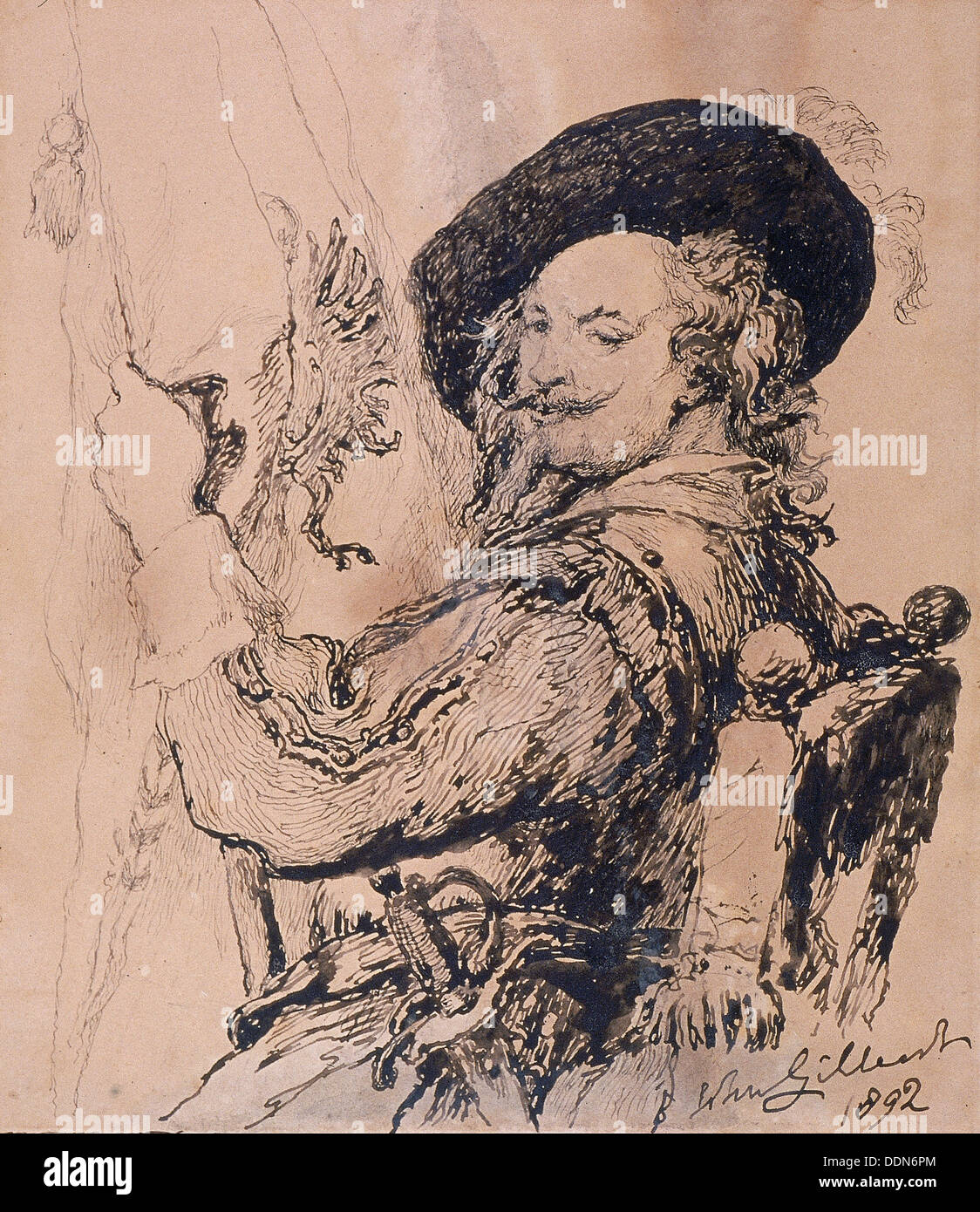 'A Standard Bearer', 1892. Artist: Sir John Gilbert Stock Photo - Alamy