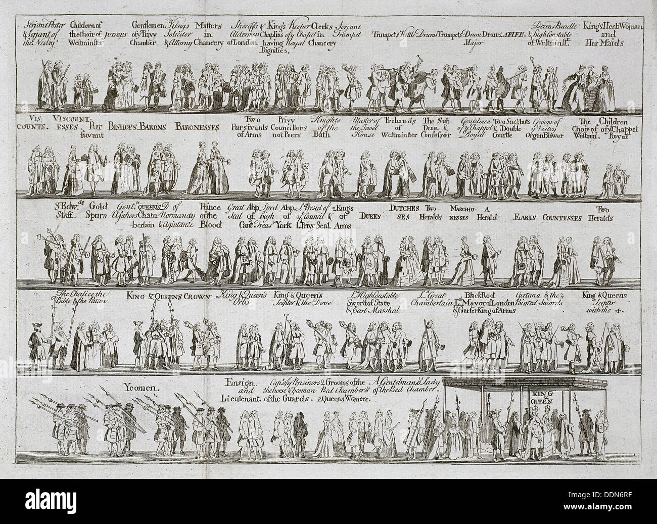The coronation procession of King George II, October 1727, (c1727 ...