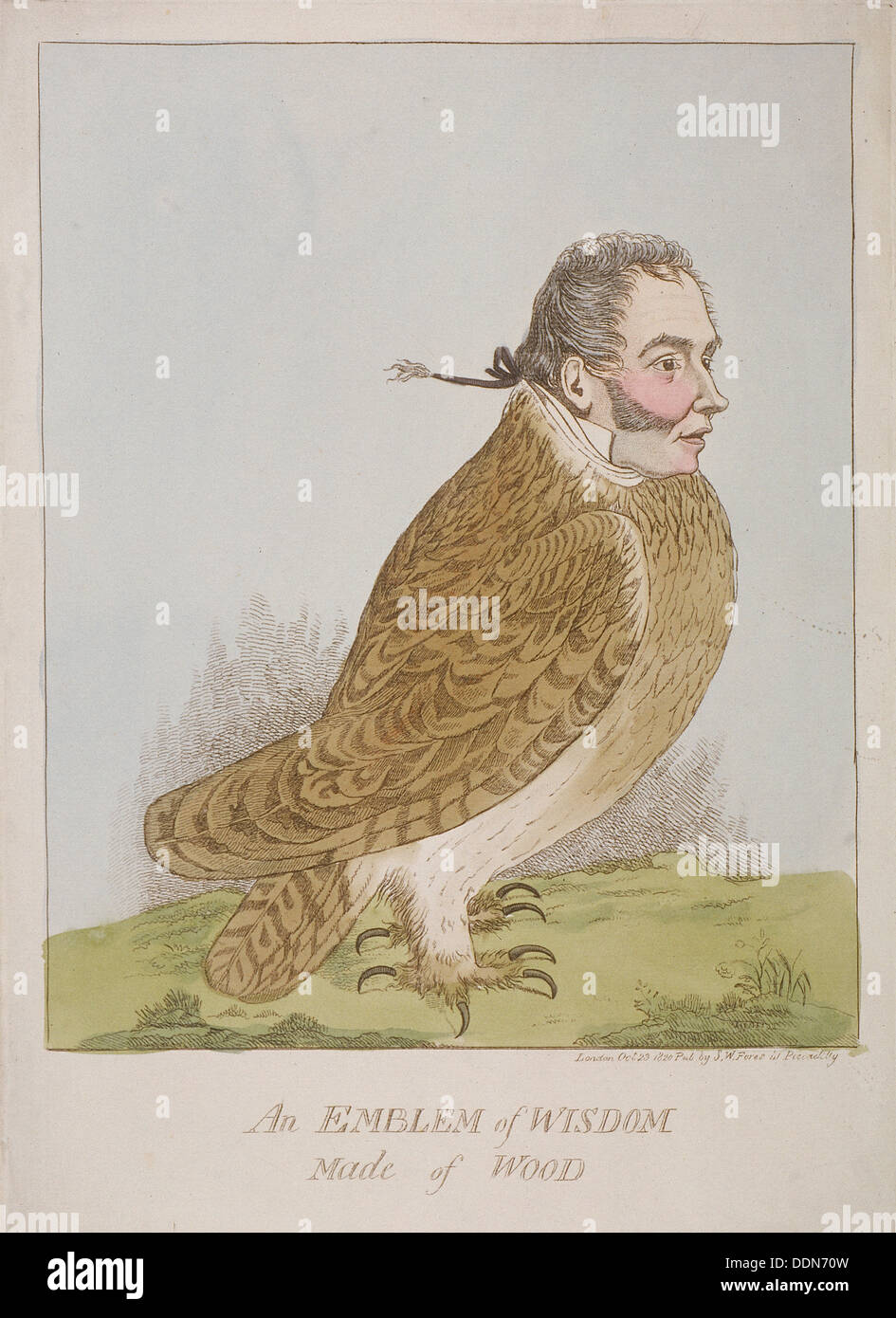 'An Emblem of Wisdom Made of Wood', 1820. Artist: Anon Stock Photo - Alamy