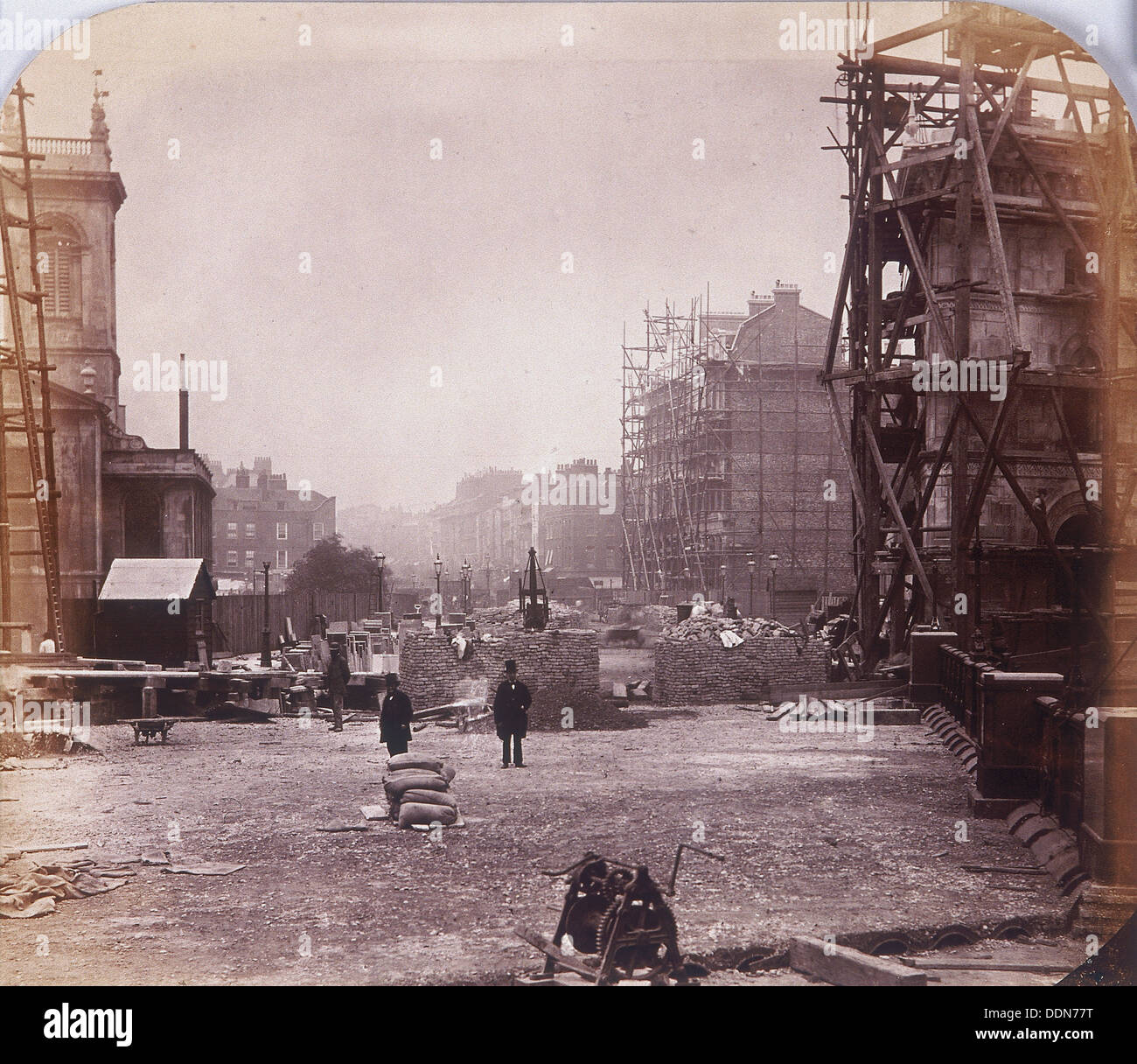 Holborn Viaduct under construction, Holborn, London, 1869. Artist ...