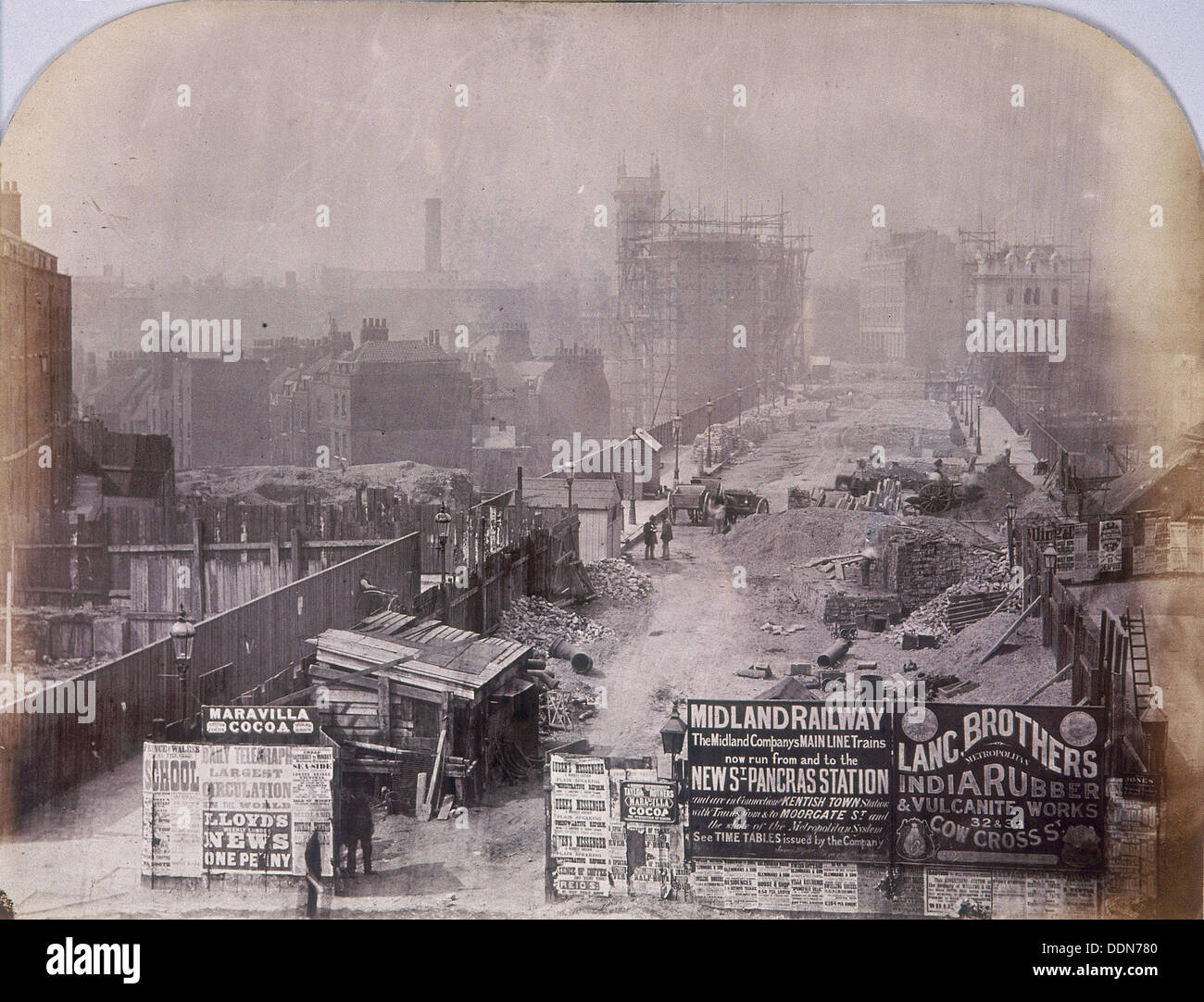 Holborn Viaduct under construction, Holborn, London, 1869. Artist ...