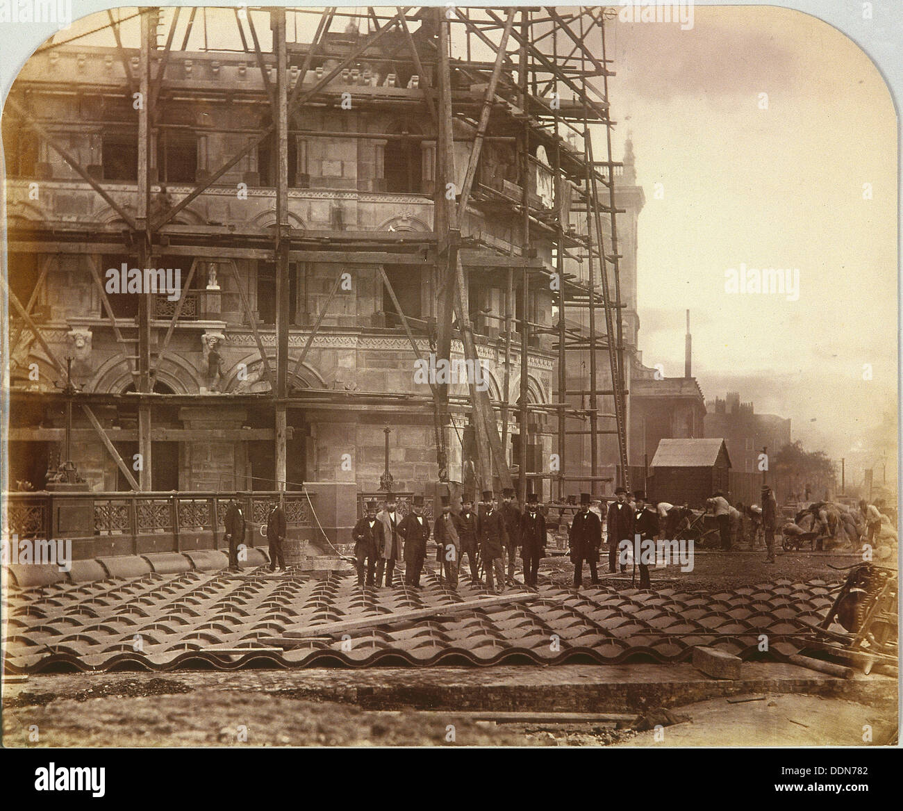 Holborn Viaduct under construction, Holborn, London, 1869. Artist ...