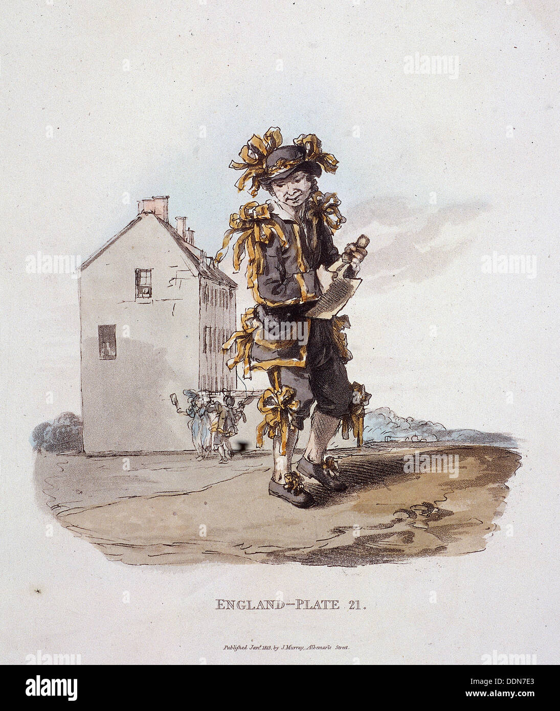 A chimney-sweep dressed in May Day costume, Provincial Characters, 1813 ...