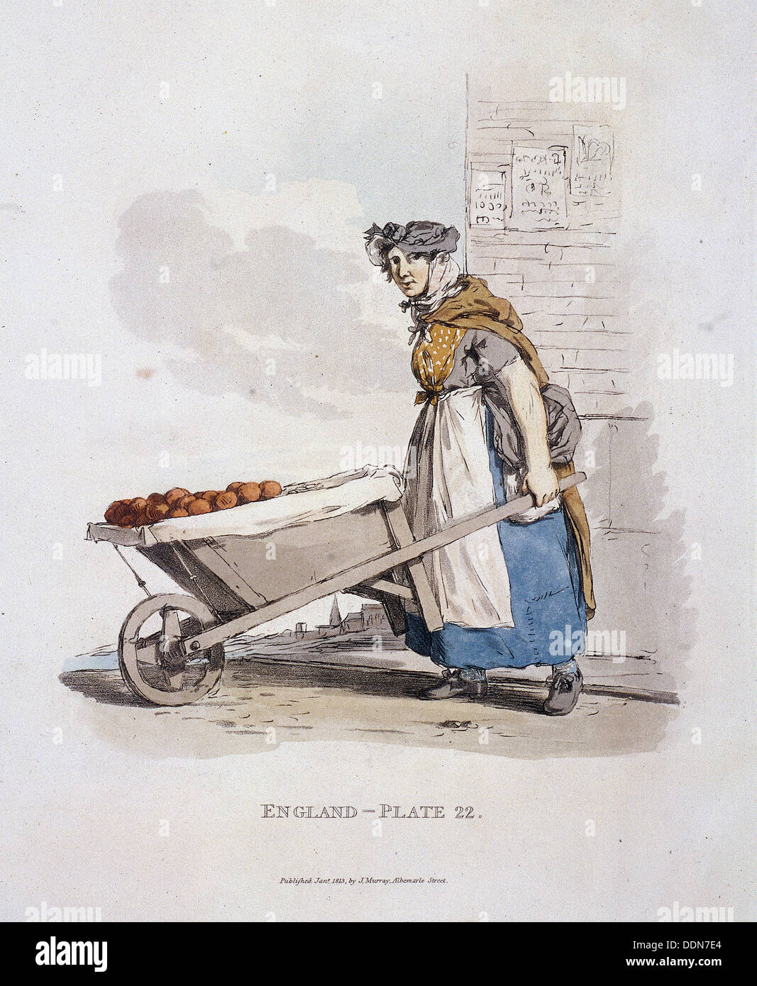 A barrow woman, Provincial Characters, 1813. Artist: Anon Stock Photo ...