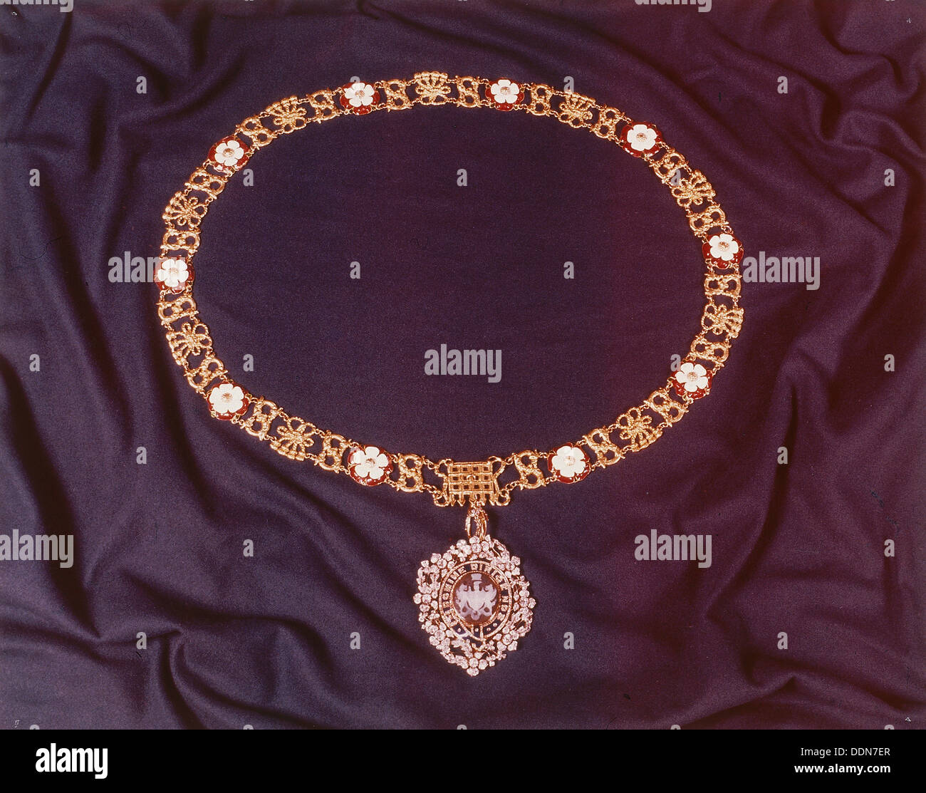 View of the jewelled collar worn by the Lord Mayor of London, c1978 ...