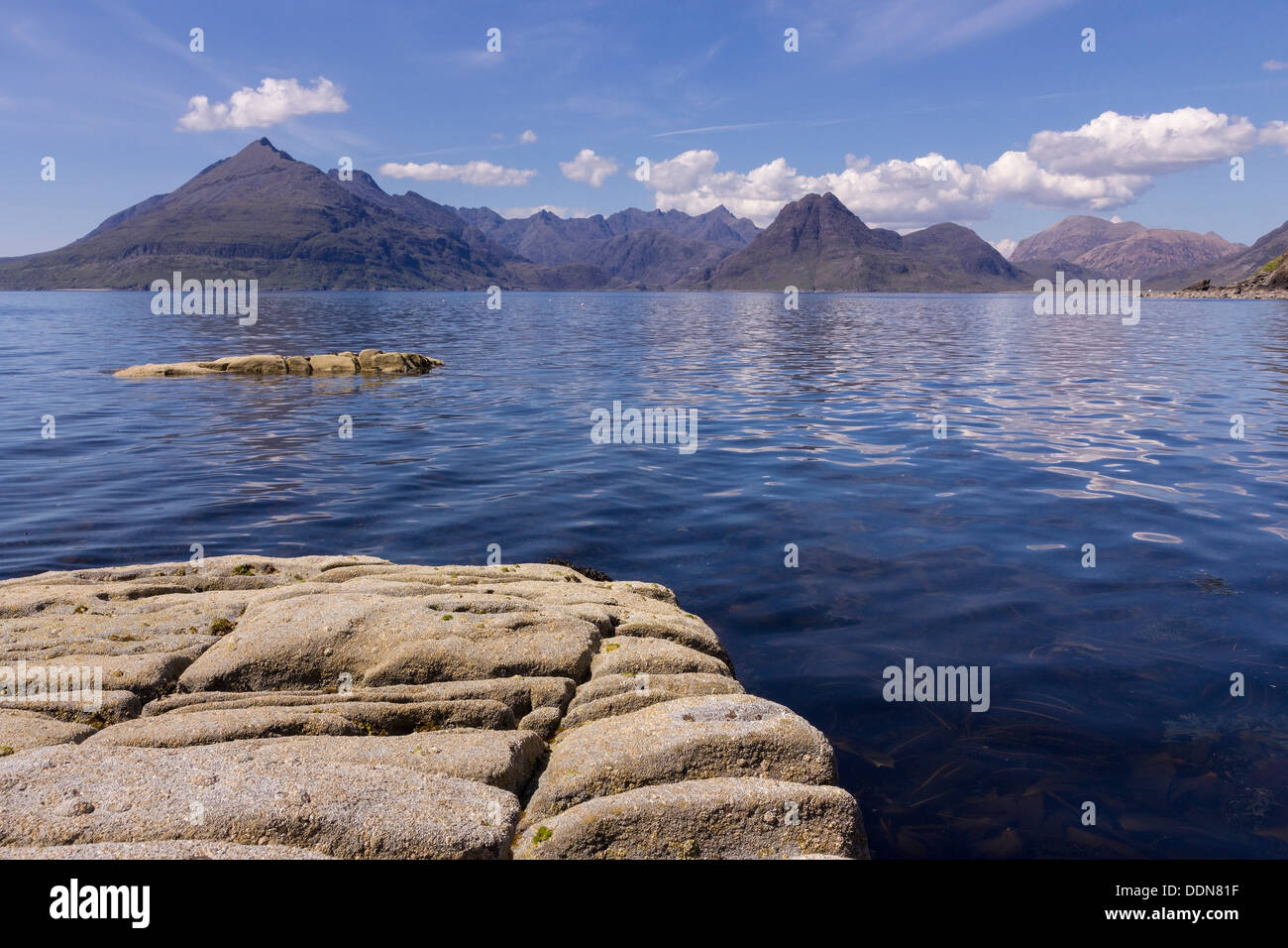 Black Cuillin Mountains and Loch Scavaig as seen from Elgol, Isle of ...