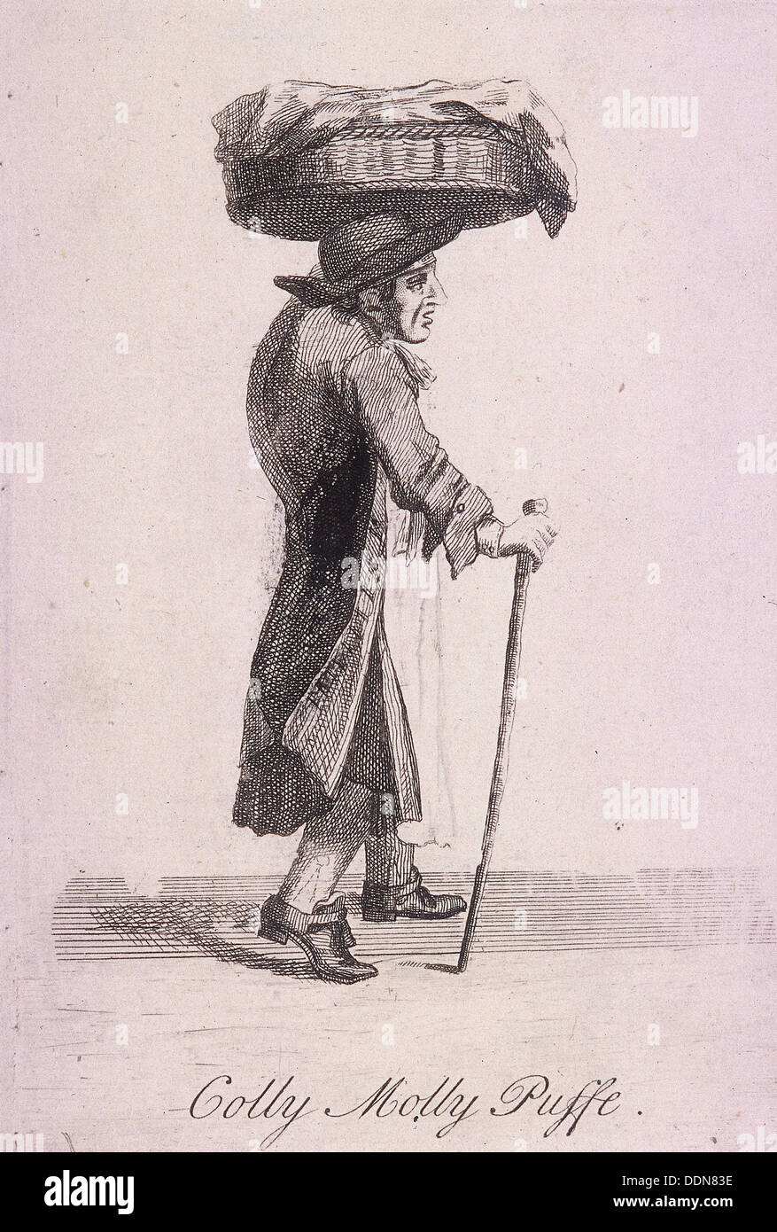 'Colly Molly Puffe', Cries of London, c1688. Artist: Anon Stock Photo ...
