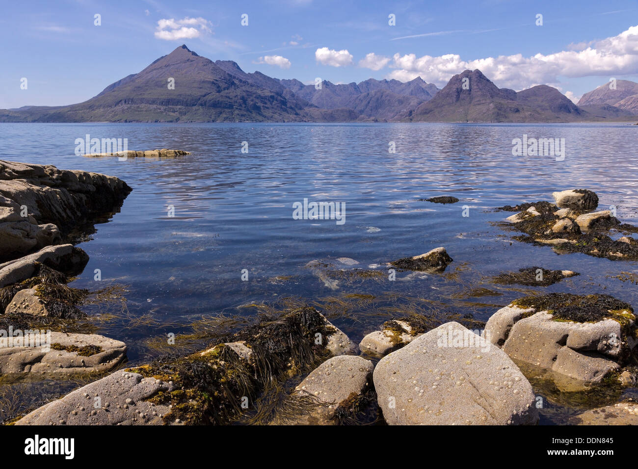 Black Cuillin Mountains and Loch Scavaig as seen from Elgol, Isle of ...