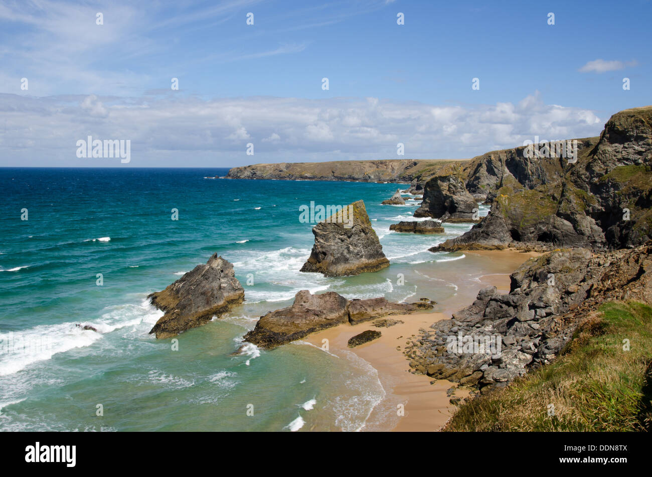 Bedruthan steps, Cornwall, UK Stock Photo - Alamy
