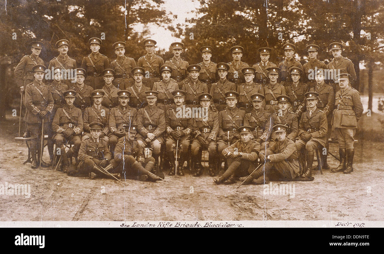 3rd London Rifle Brigade, Blackdowne, 1917. Artist: Anon Stock Photo ...