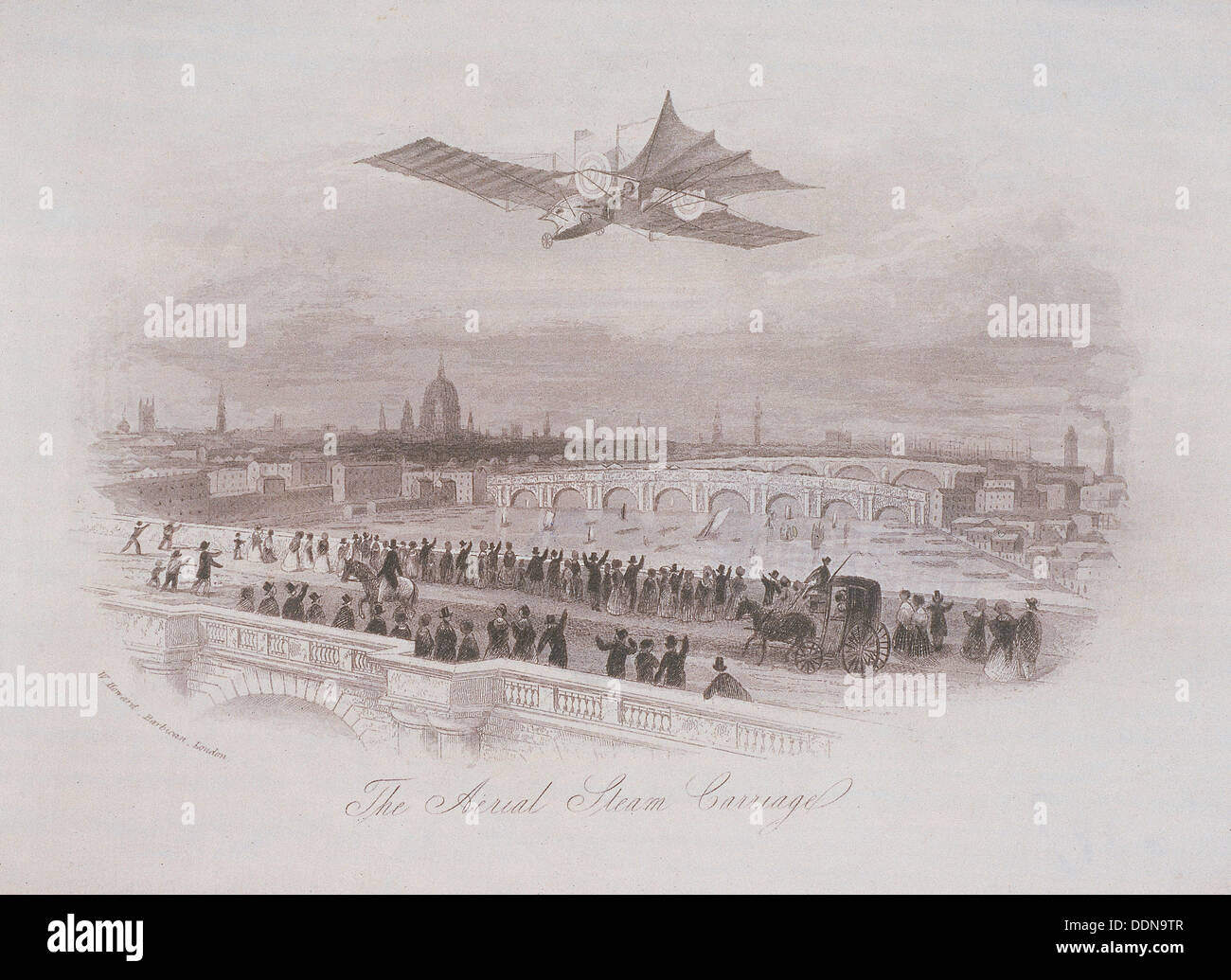 Flying machine engraving hi-res stock photography and images - Alamy
