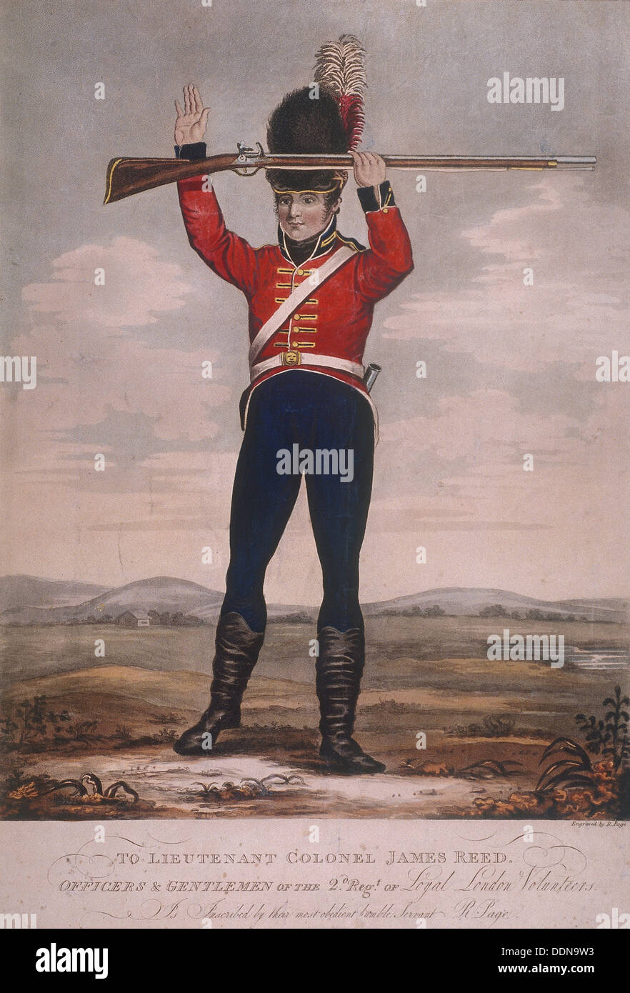 Soldier of the second regiment of Loyal London Volunteers, c1800 ...