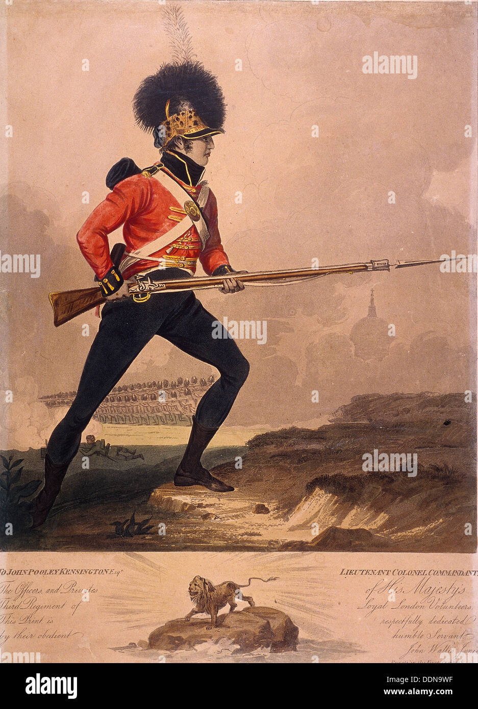 Soldier of the third regiment of the Loyal London Volunteers, 1800 ...