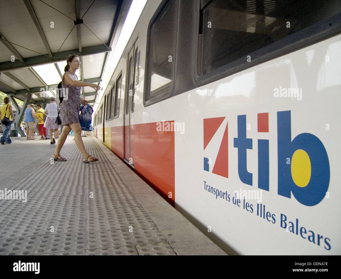 Train station. Palma de Mallorca. Balearic Islands. Spain Stock Photo ...