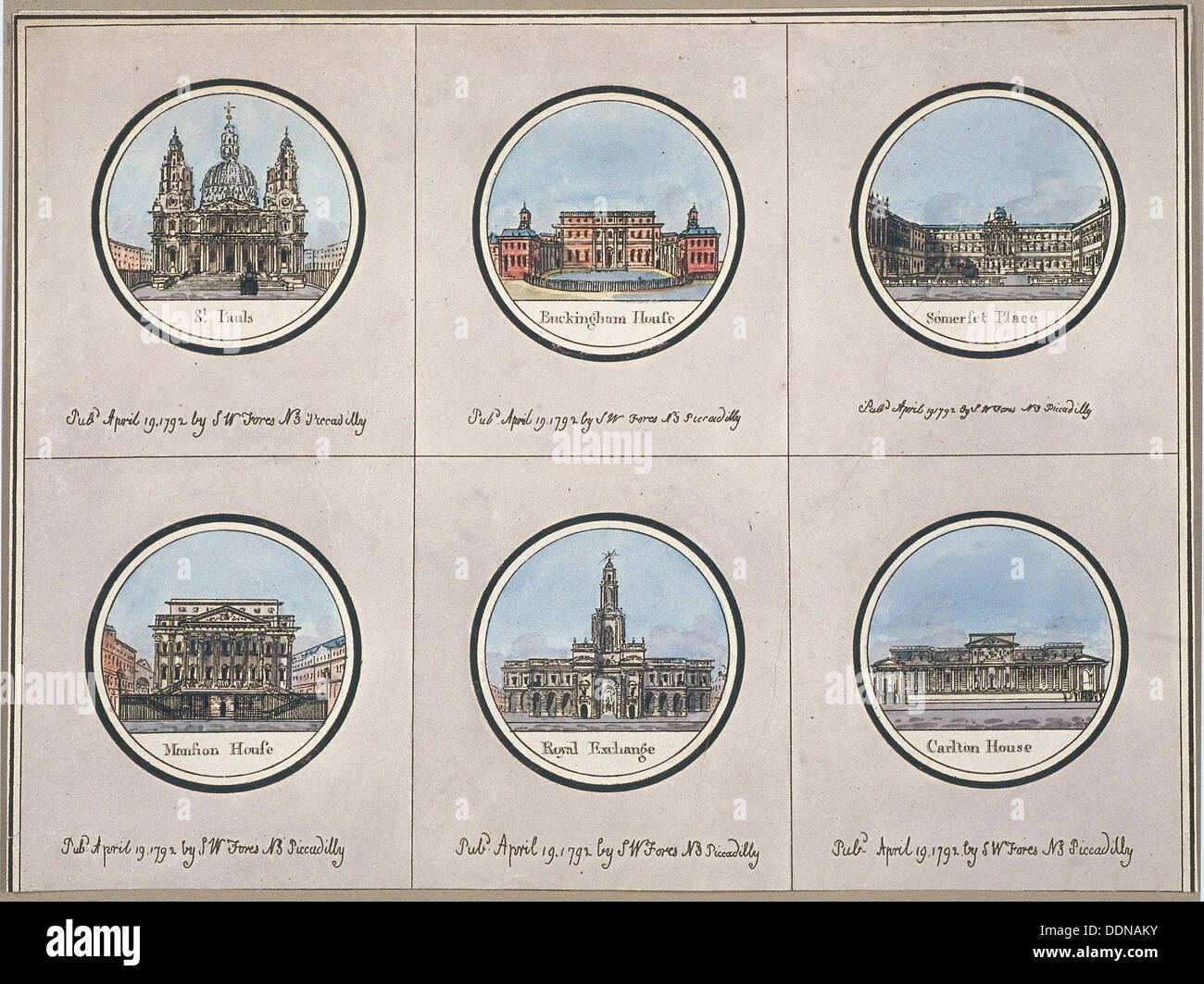 General views of London, 1792. Artist: Anon Stock Photo - Alamy