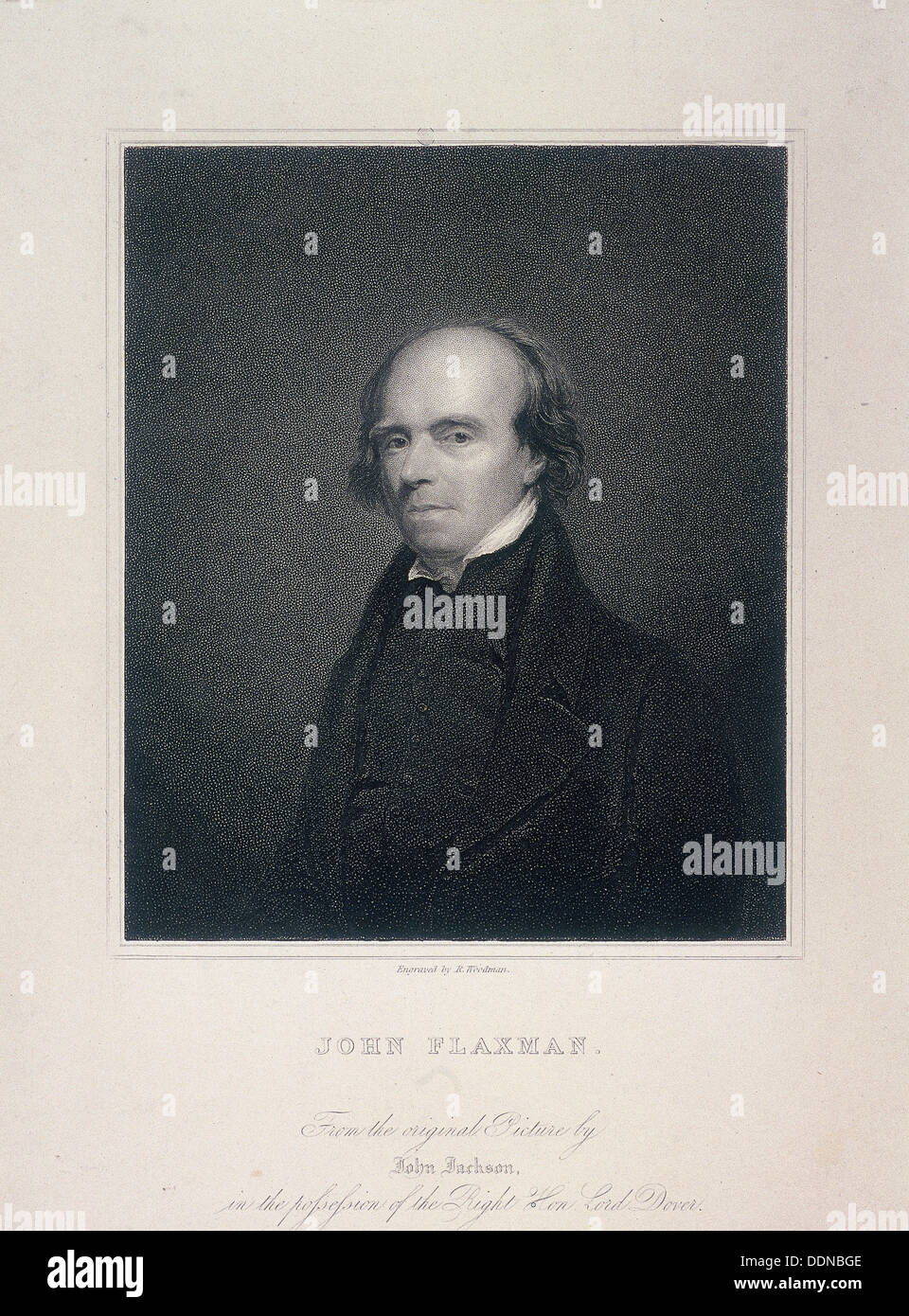 Portrait of John Flaxman, c1800. Artist: Richard Woodman Stock Photo ...