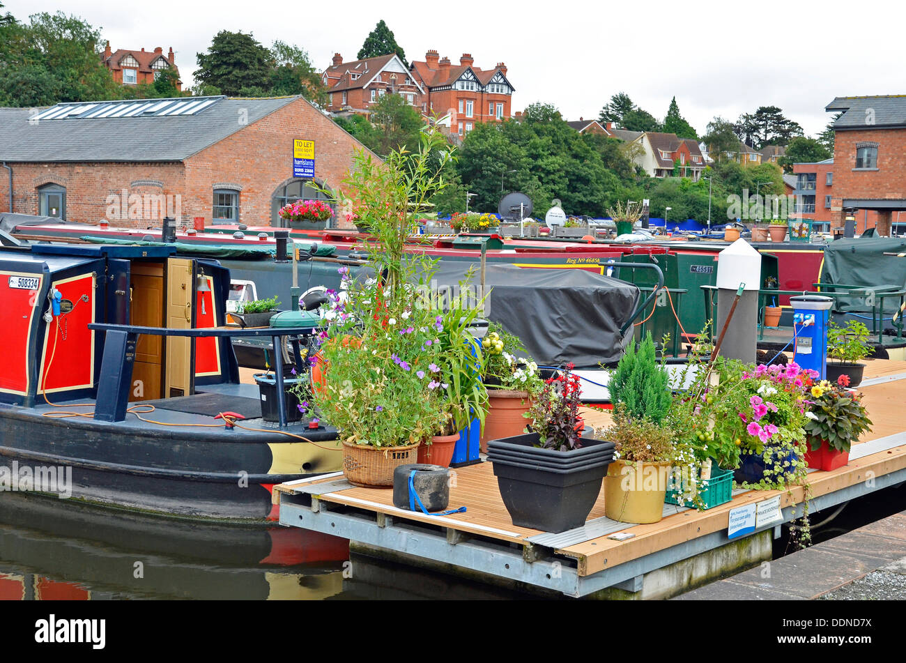 Diglis Basin, a canal basin in the centre of Worcester, England. Area ...