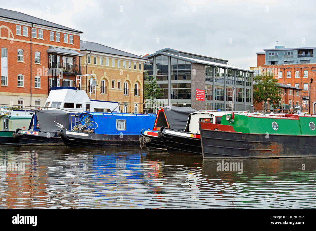 Diglis Basin, a canal basin in the centre of Worcester, England. Area ...