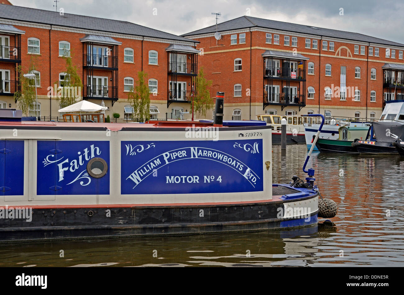 Diglis Basin, a canal basin in the centre of Worcester, England. Area ...