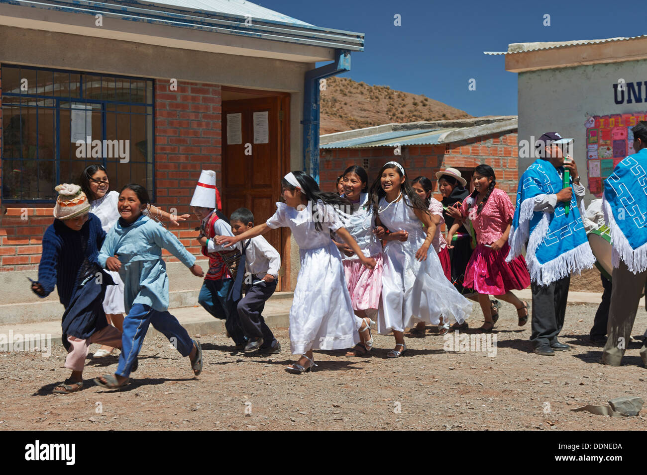 Quechua children in village near San Antonio de Lipez, Andes, Bolivia ...