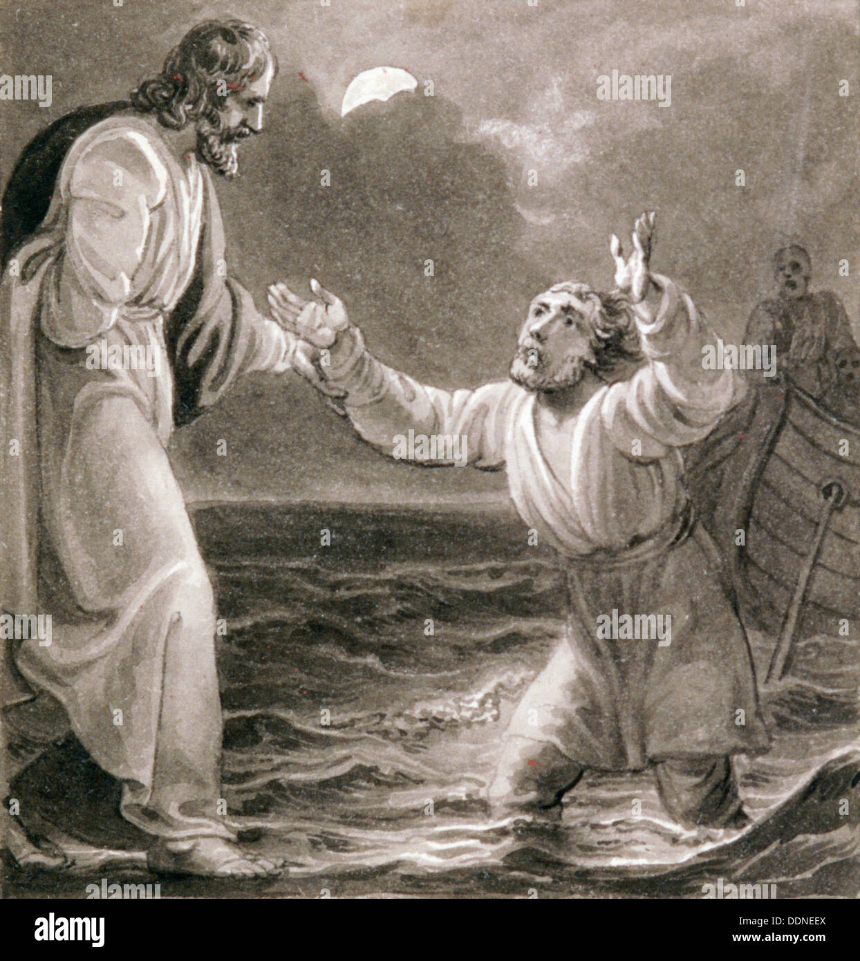 Jesus and peter walking on water hi-res stock photography and images ...