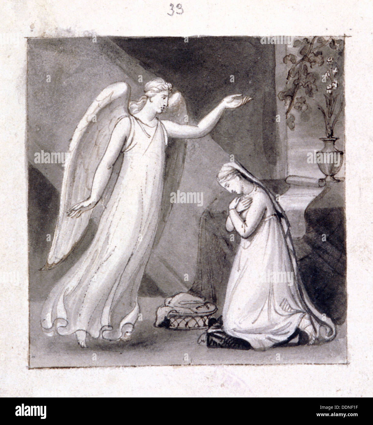 'The Annunciation', 19th century. Artist: Corbould Family Stock Photo ...