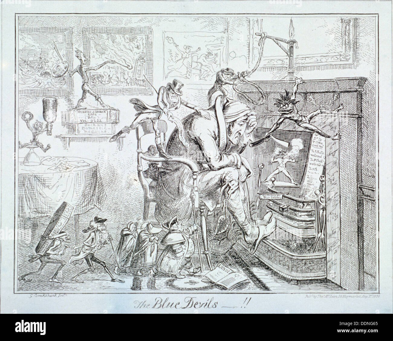 'The Blue Devils', 1835. Artist: George Cruikshank Stock Photo - Alamy