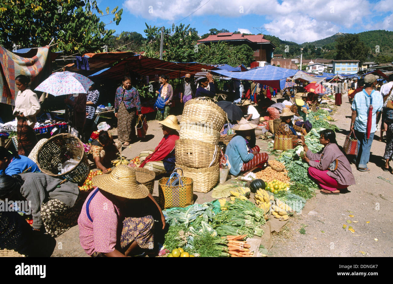 Market at Kalaw. Shan State. Myanmar Stock Photo - Alamy
