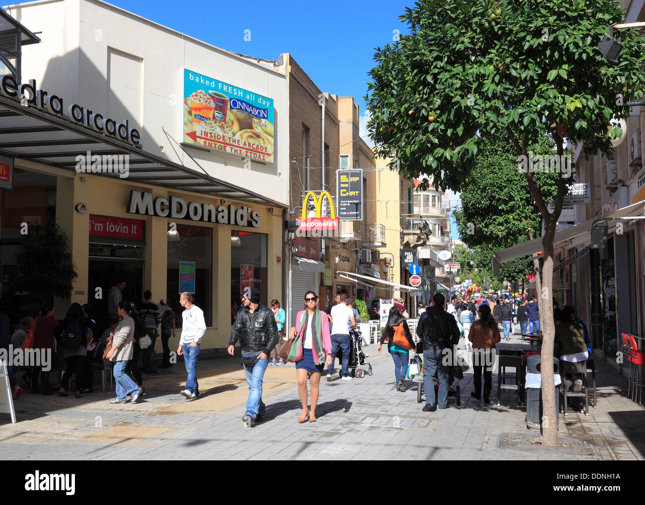 Cyprus, Nicosia, Lefkosia, old town, pedestrian shopping street, Ledras ...