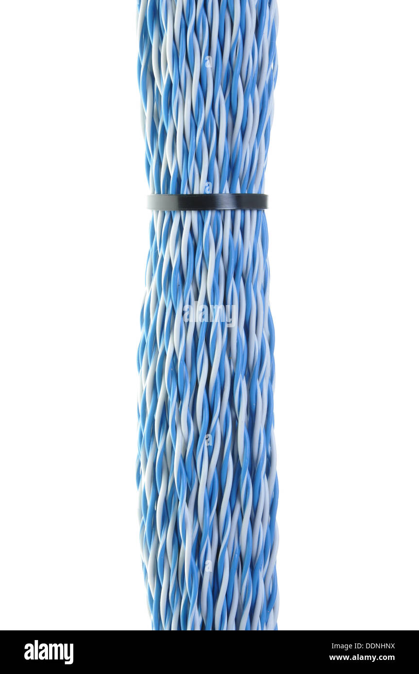 Network cables, wires in telecommunication and computer networks Stock ...