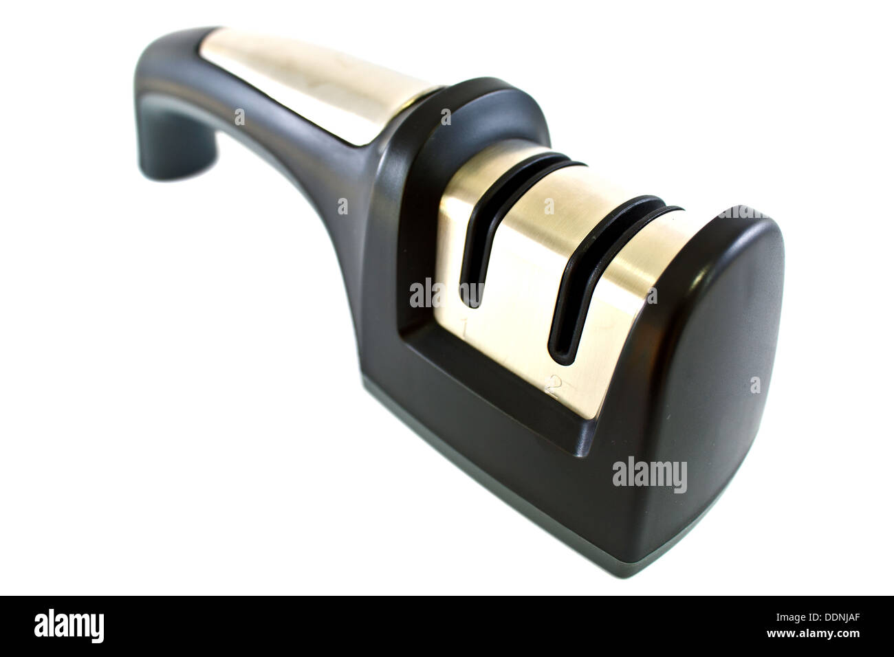 Whetstone knife using the handle on white background Stock Photo - Alamy