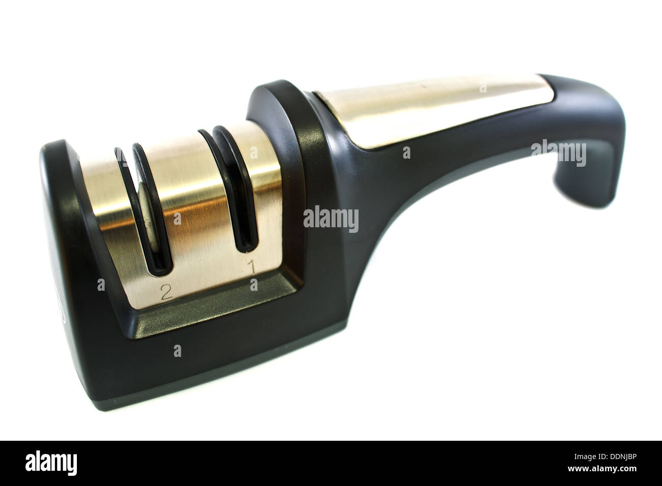 Whetstone knife using the handle on white background Stock Photo - Alamy