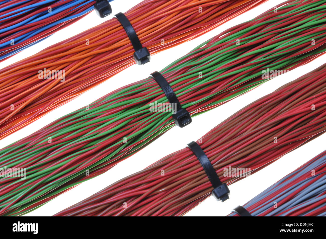 Network cables, wires in telecommunication and computer networks Stock ...