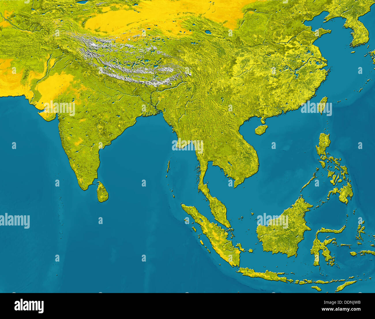 Asia satellite image hi-res stock photography and images - Alamy