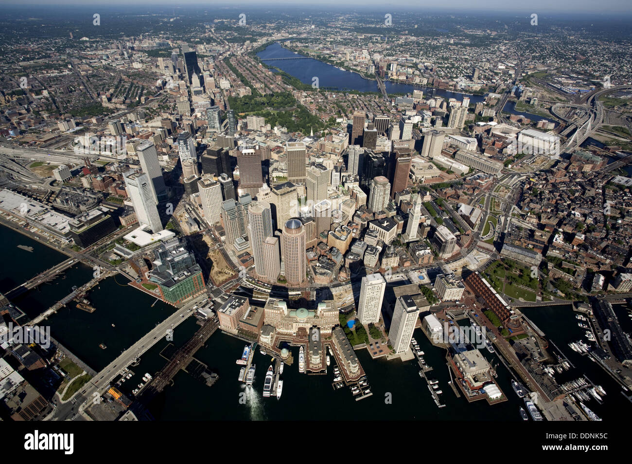 Aerial view, 3000 ft, Boston, Massachusetts, USA Stock Photo - Alamy