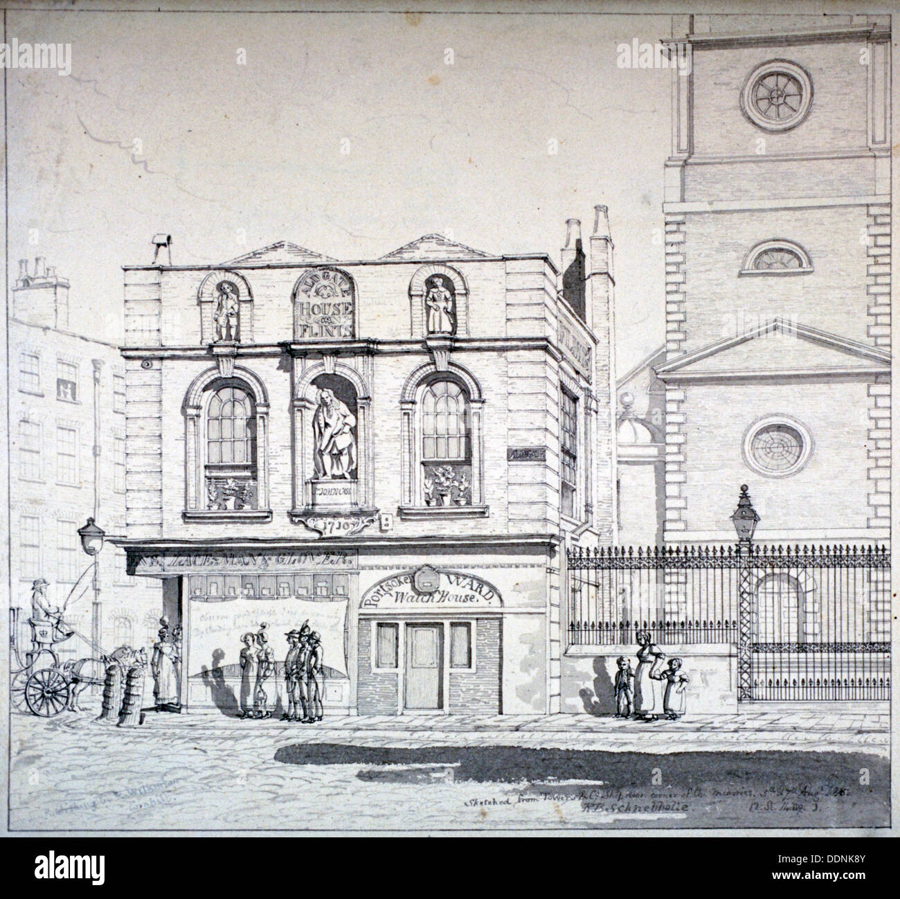 Aldgate House, Aldgate High Street, London, 1815. Artist: Robert ...