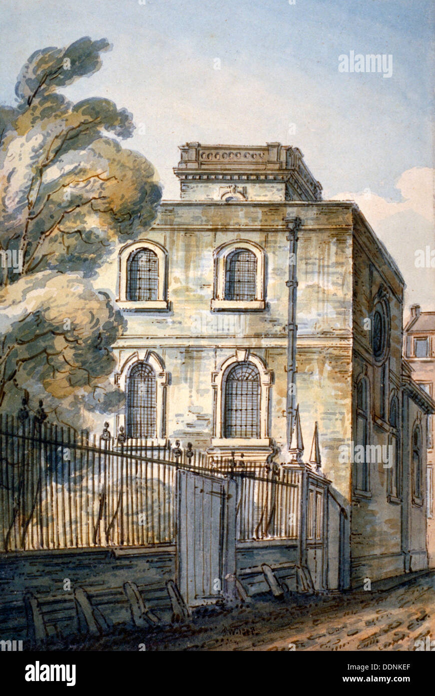 Church of All Hallows the Great, Upper Thames Street, London, 1813 ...