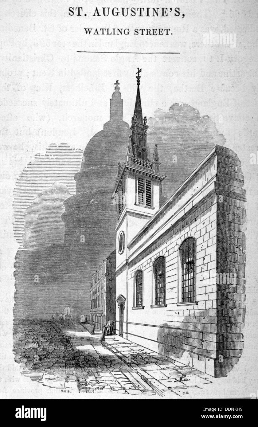 View of St Augstine, Watling Street, City of London, 1850. Artist: SW ...