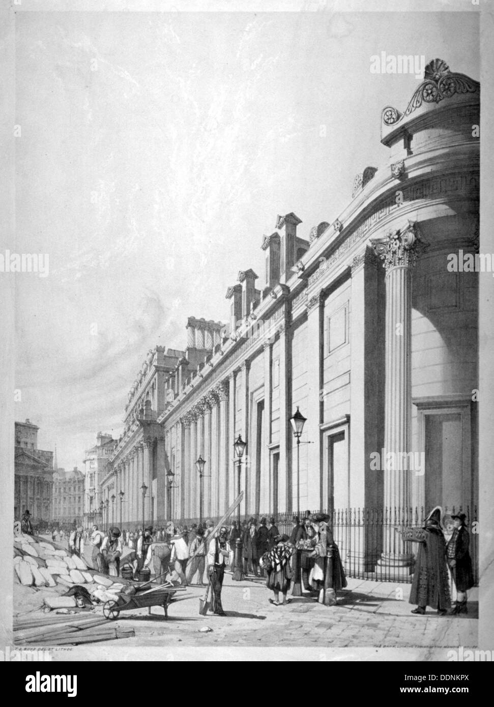 View of the Bank of England, City of London, 1842. Artist: Thomas ...