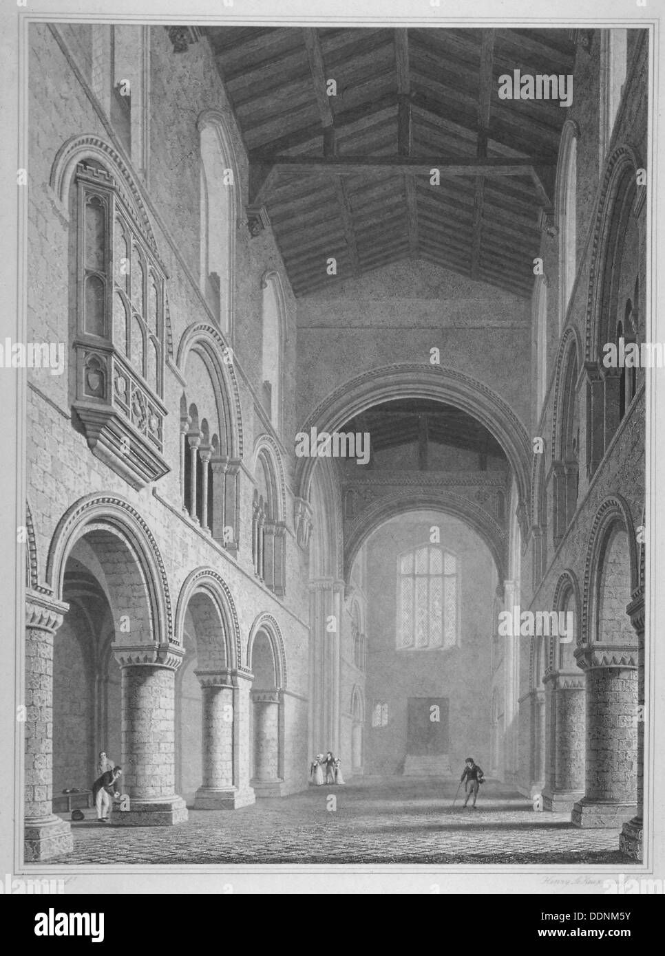 Interior view of the Church of St Bartholomew-the-Great, Smithfield ...