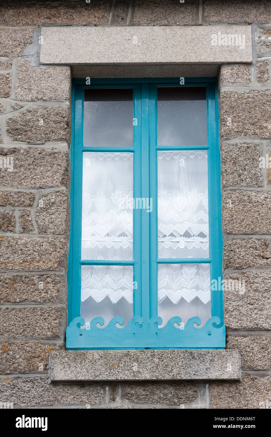 Pretty window in a building in Brittany France Stock Photo - Alamy