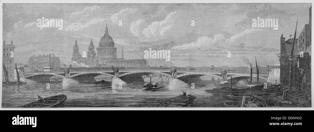 Blackfriars Bridge, London, 1869. Artist: Anon Stock Photo - Alamy