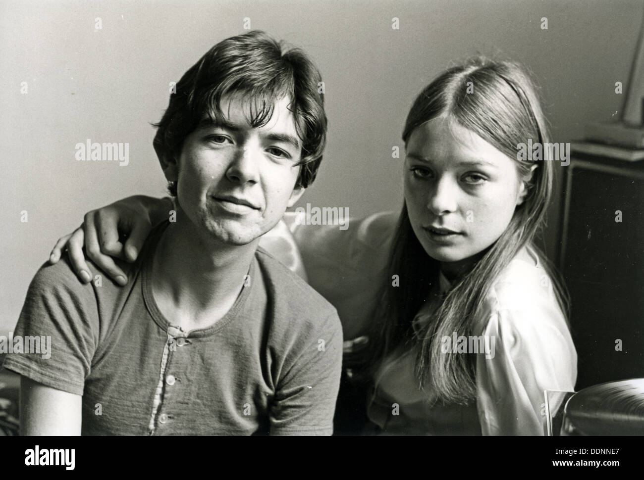 SMALL FACES UK pop group with Ronnie Lane and girlfriend (Boo Oldfield ...