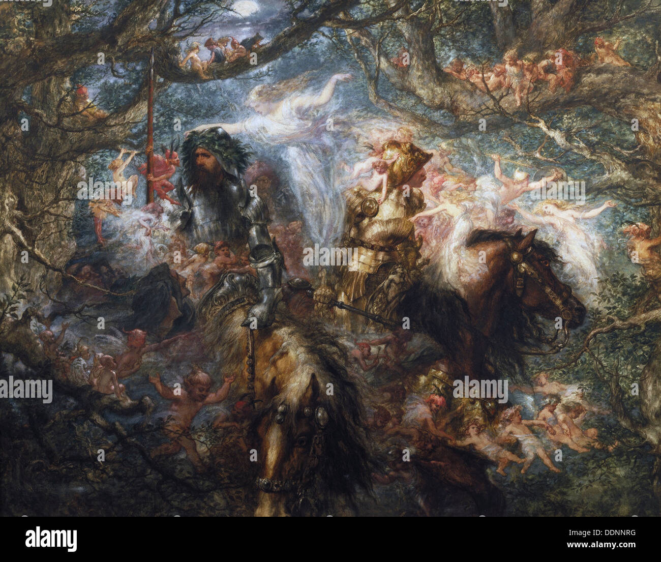 'The Enchanted Forest', 1886. Artist: Sir John Gilbert Stock Photo - Alamy
