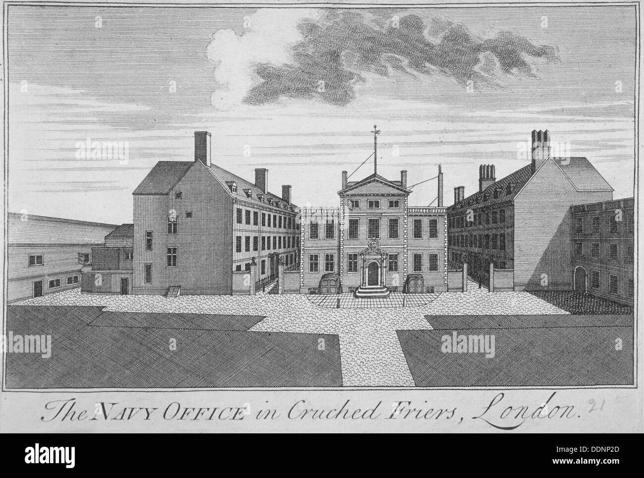 The Navy Office in Crutched Friars, City of London, 1720. Artist: Anon ...